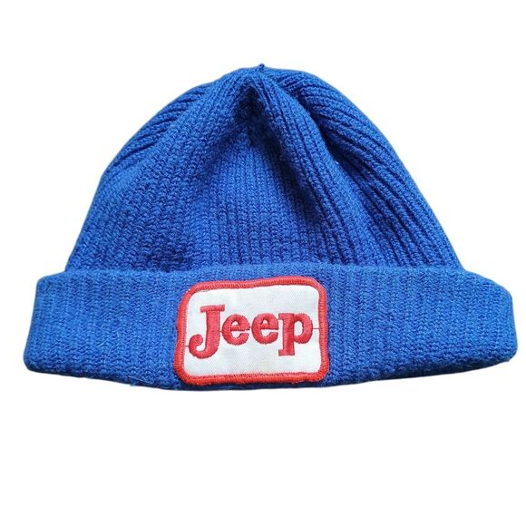 Jeep | Accessories | Rare Vintage Jeep Blue Acrylic Knit Beanie Hat ...